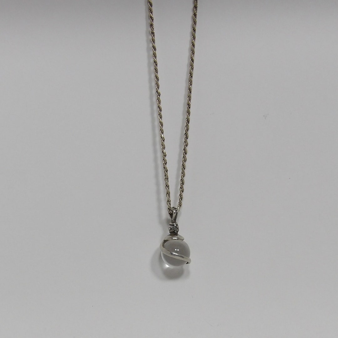 Floating Crystal Ball in Silver Pendant. SKU# SJCBSP - Etsy