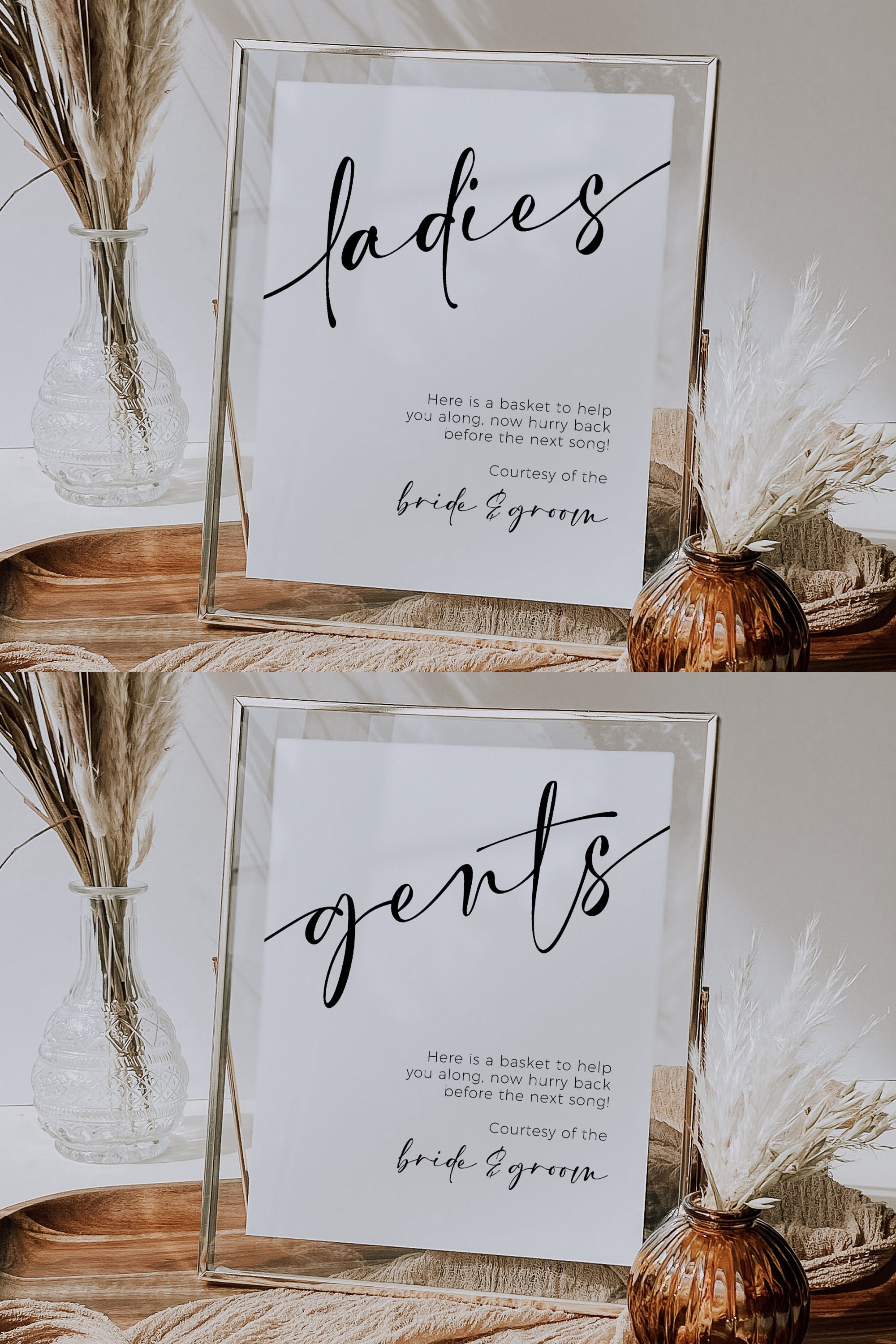 Wedding Bathroom Sign, Wedding Bathroom Basket Sign, Wedding Printable ...