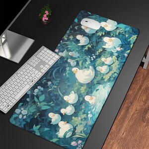 Cute Duck Kawaii Lofi Gaming Desk Mat, Kawaii Duck Mouse Pad, Cute ...