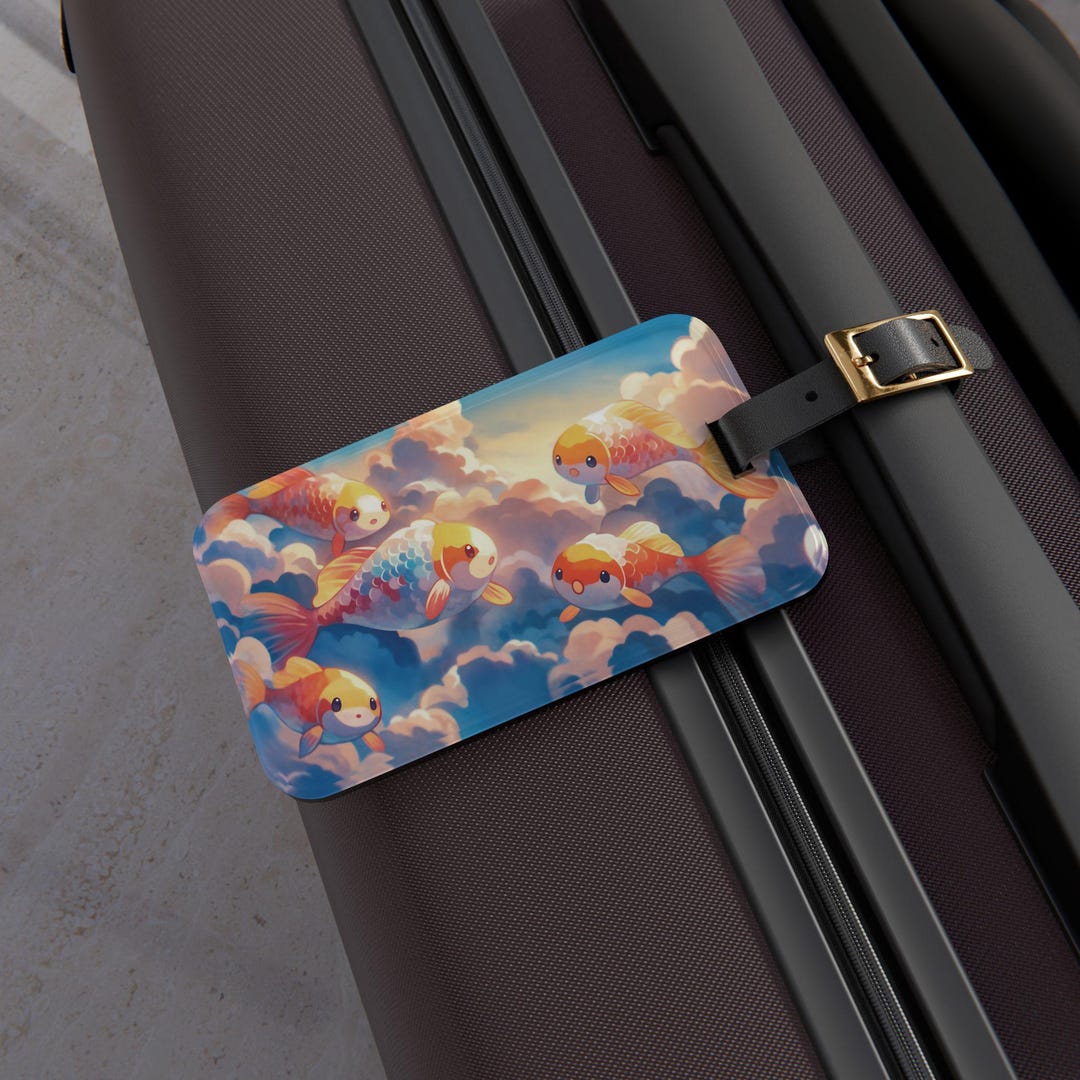 Kawaii Anime Fish Luggage Tag: Acrylic Suitcase Identifier - Etsy