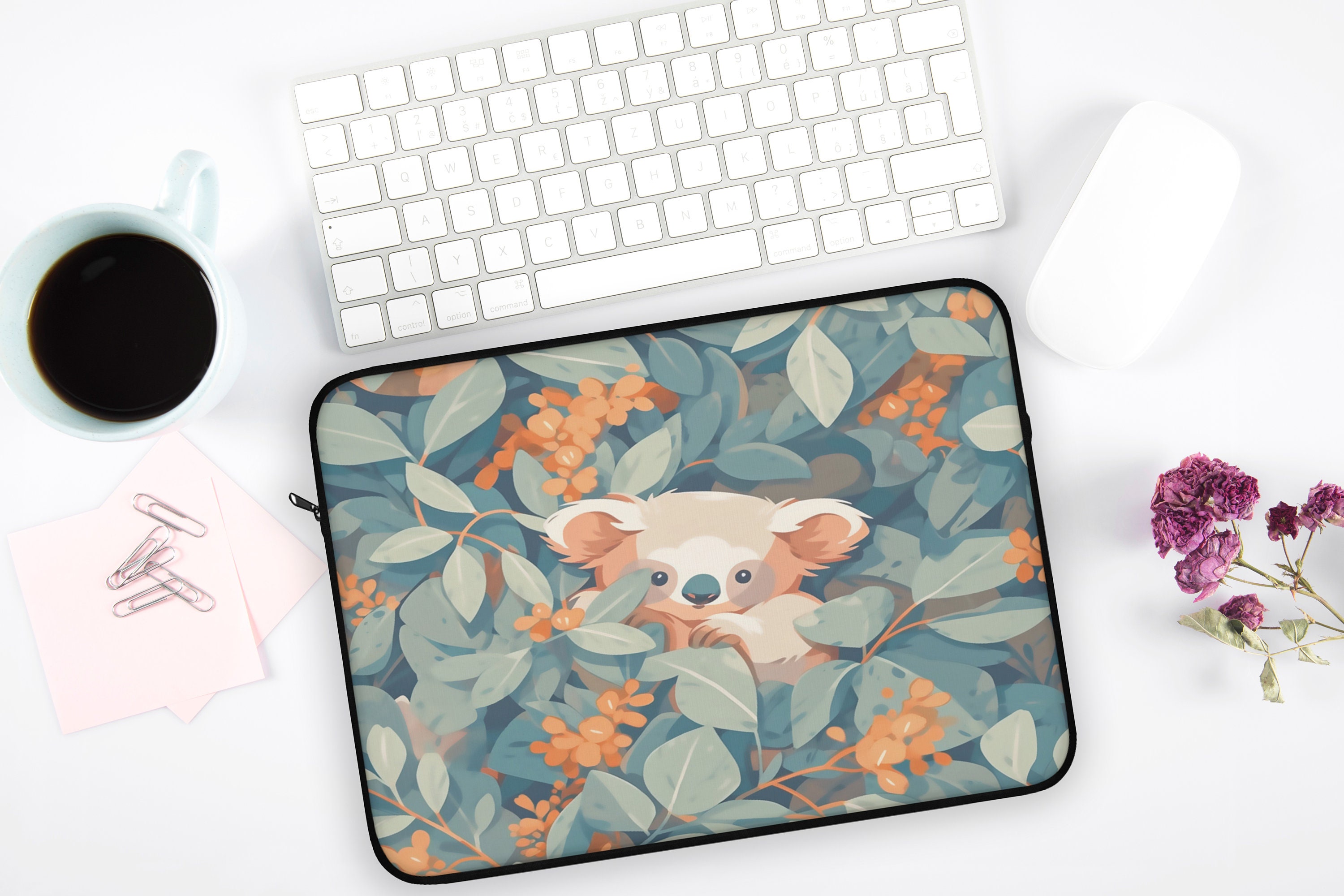 Kawaii Koala Laptop Sleeve, Cute Animal Laptop Sleeve, Kawaii Animal ...