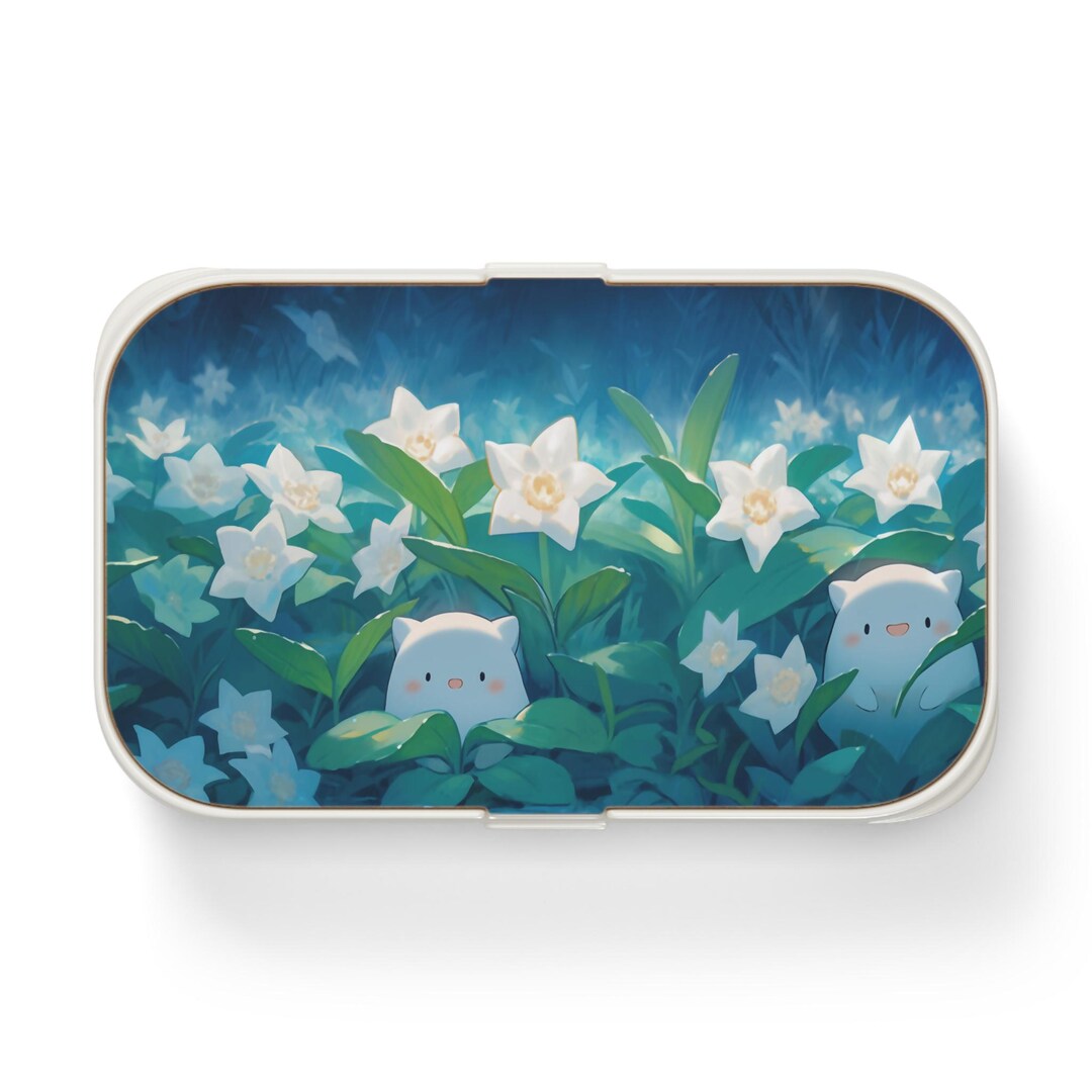Kawaii Animal Bento Box: Floral Design, Japanese Food Storage - Etsy