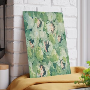 Kawaii Anime Glass Cutting Board, Cute Anime Cabbage Kitchen Decor ...