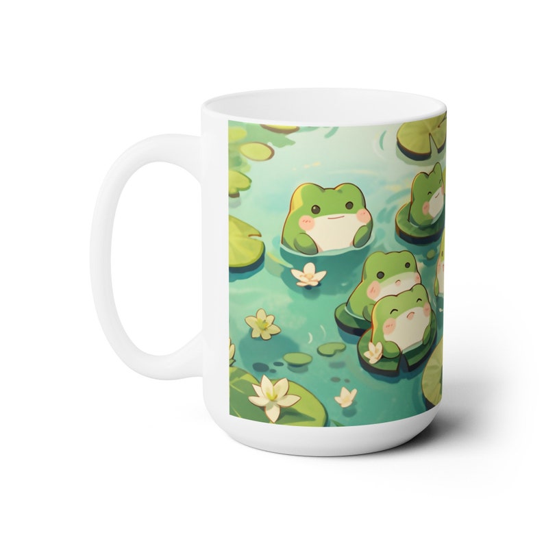 Cute Frog Mug, Frog Lover Gift, Cute Mug Aesthetic, Cute Chibi Frogs ...