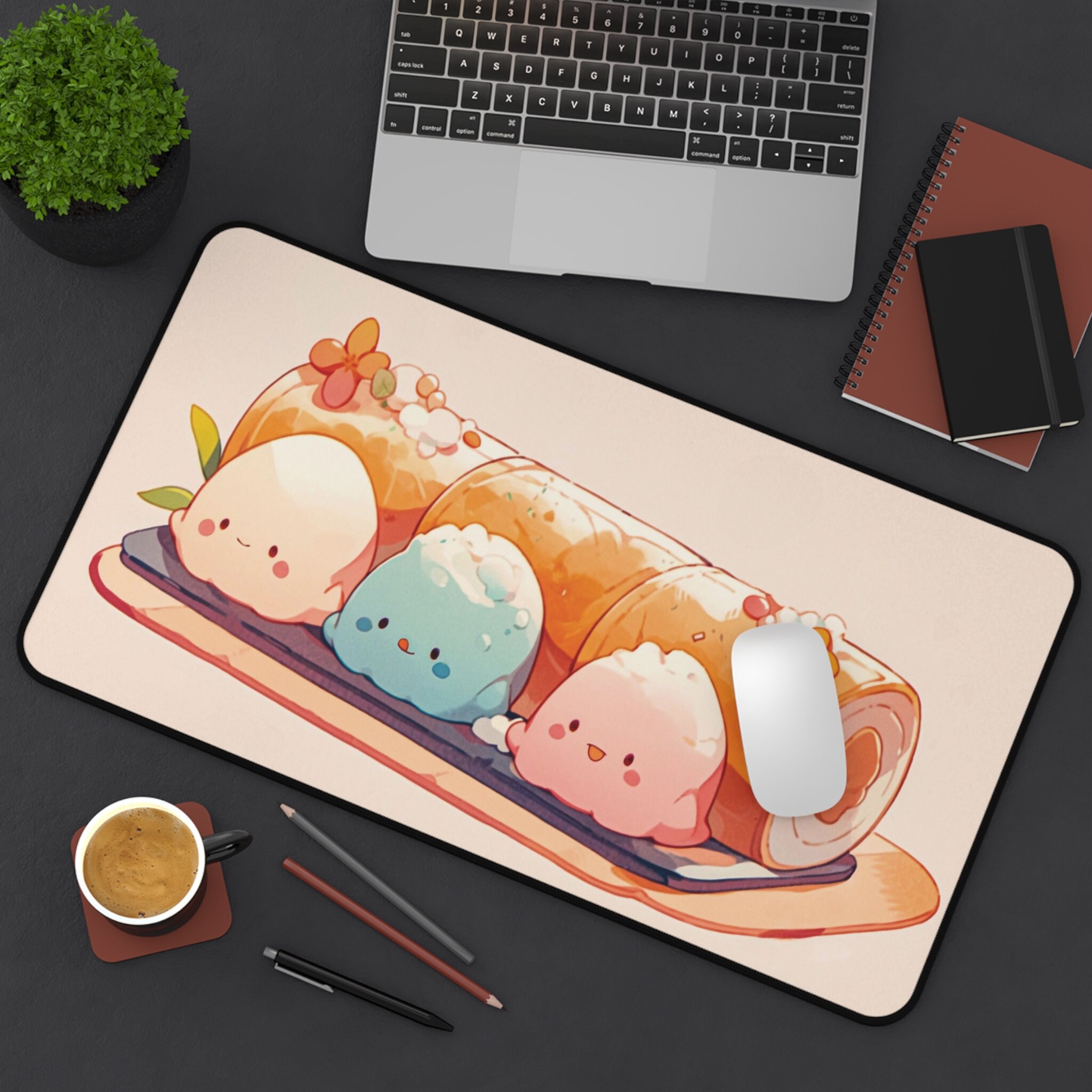 Kawaii Anime Desk Mats, Cute Anime Food Desk Mat, Cute Desk Accessories ...