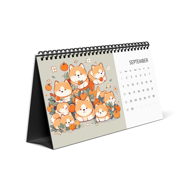Kawaii Anime Animals Desk Calendar, Cute Animal Patterns, Cute Home ...