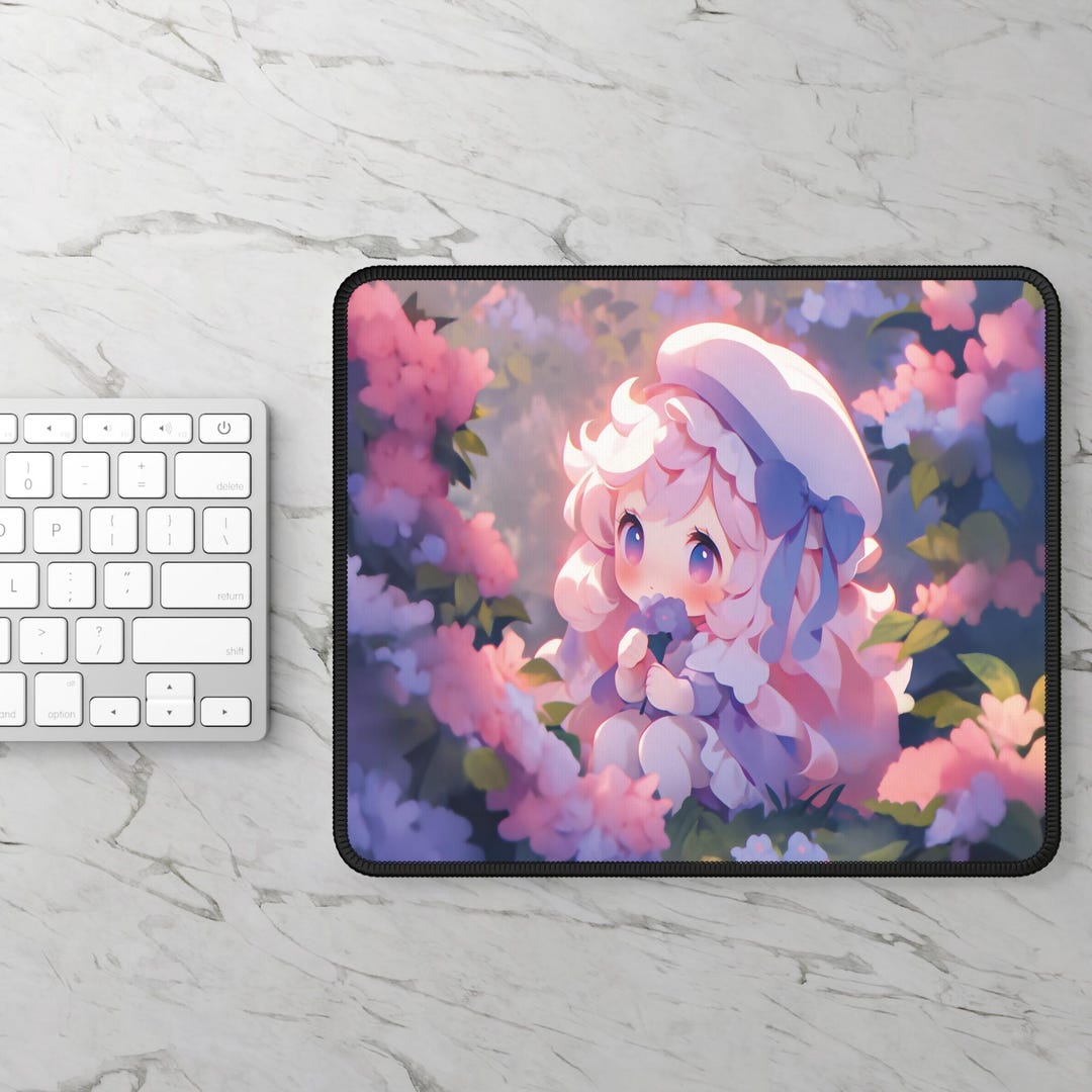 Cute Cartoon Anime Girl Mouse Pad, Kawaii Gaming Mouse Pad, Aesthetic ...