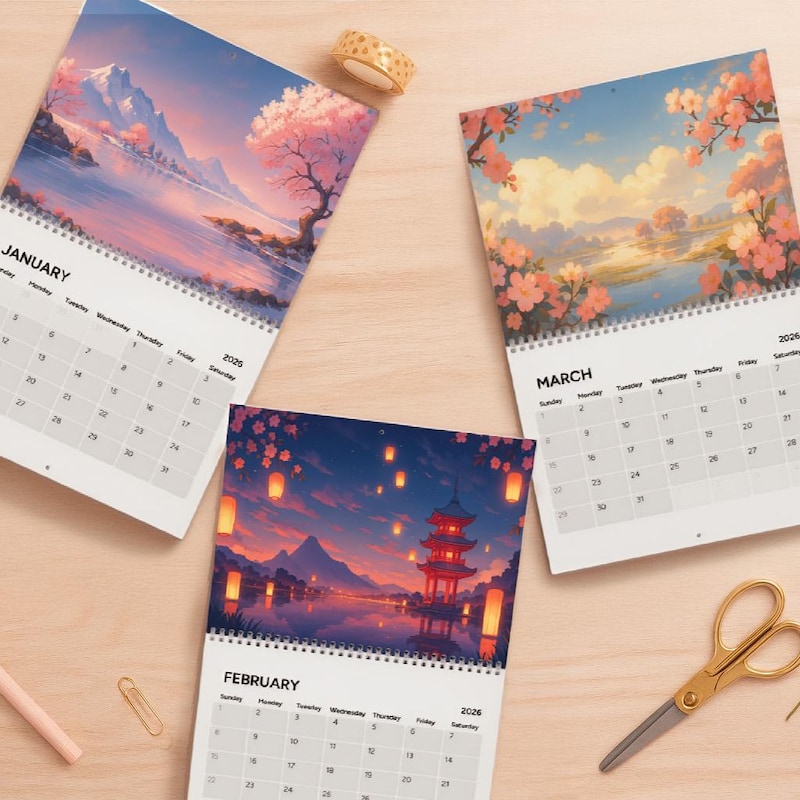 Anime Landscape Calendars - Etsy