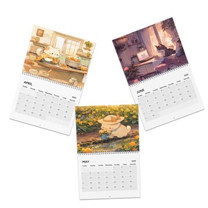 Kawaii Anime Cats Wall Calendar, the Daily Life of Cats, Cute Home ...
