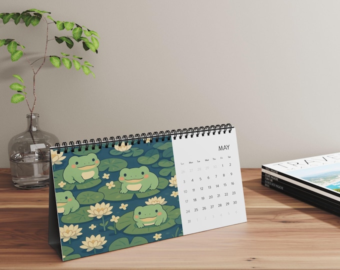 2026 Anime-inspired Desktop Calendar – Cute Kawaii Art, Aesthetic Desk ...