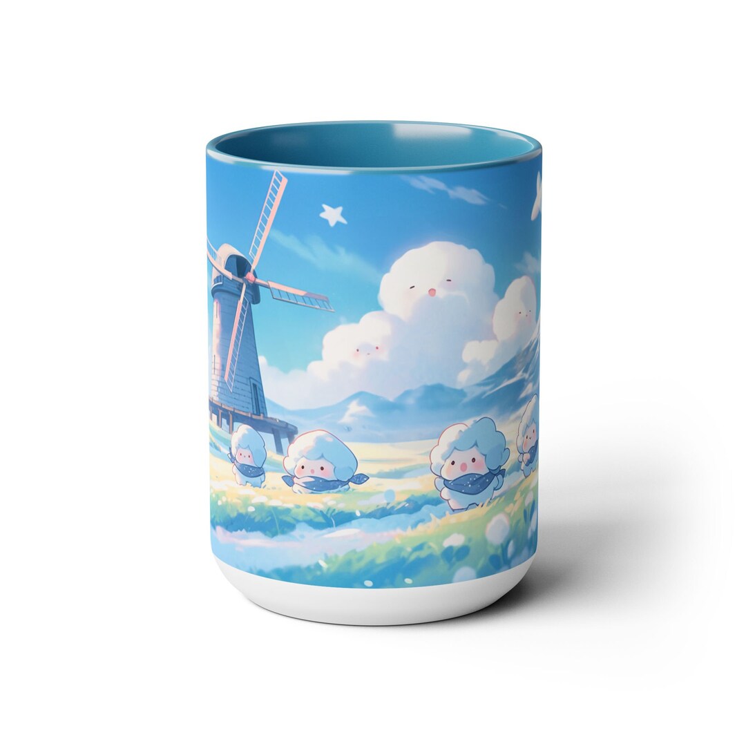 Cute Animal Coffee Cup, Kawaii Sheeps Ceramic 15oz Mug, Birthday Gift ...
