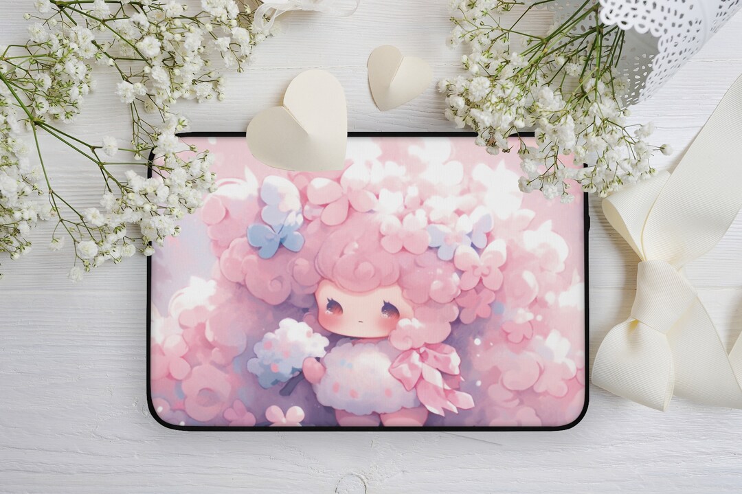 Cute Pink Pastel Laptop Sleeve, Kawaii Girl Laptop Sleeve, Kawaii ...