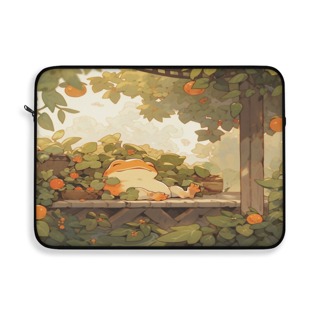 Cute Frog Laptop Sleeve, Kawaii Anime Laptop Sleeve, Cute Aesthetic ...