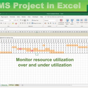 Project Planner and Gantt Chart in Excel | Digital Planner | Project ...