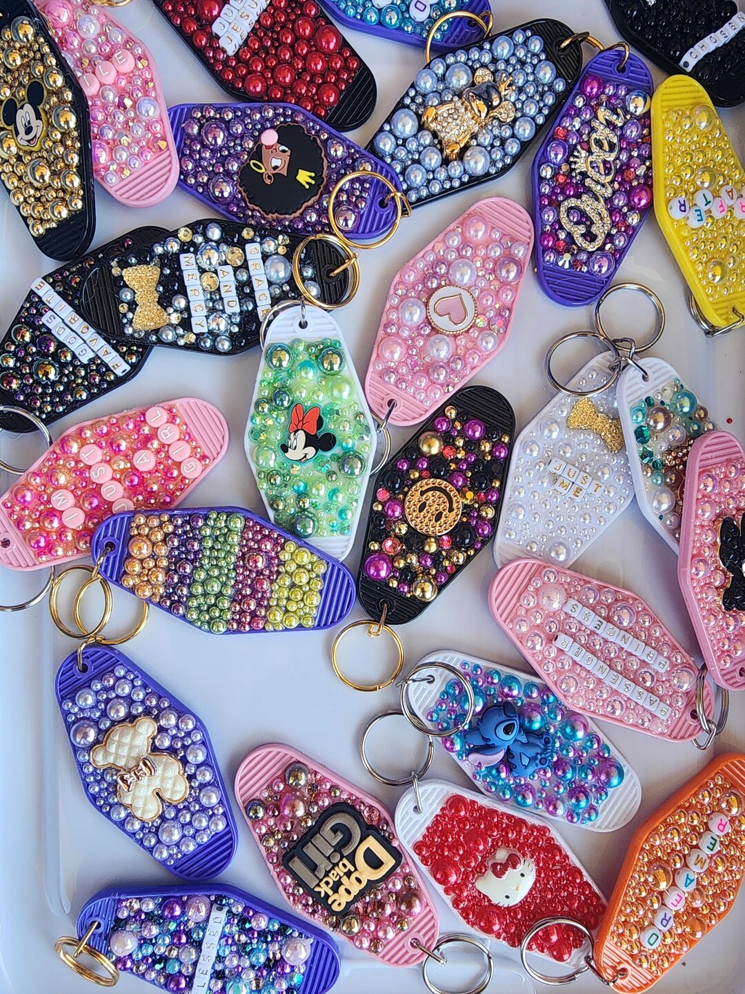 Badazzaled Motel Keychains , Bling Keys Chains - Etsy