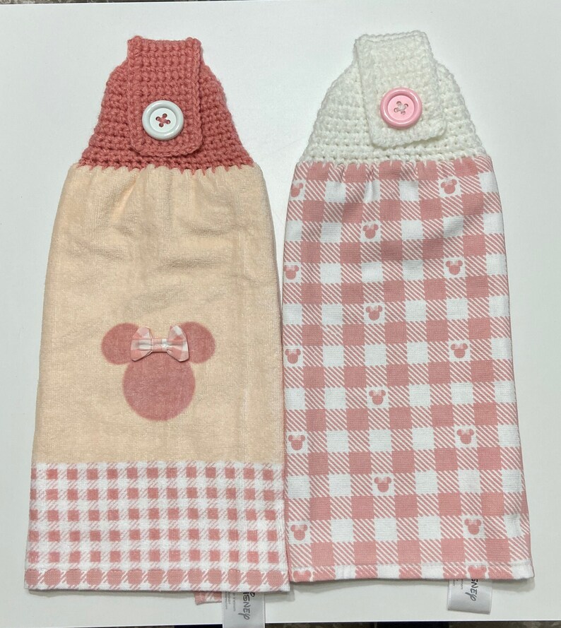 Disney's Mickey & Minnie Mouse Spring Set of (2) 100% Cotton Hanging ...