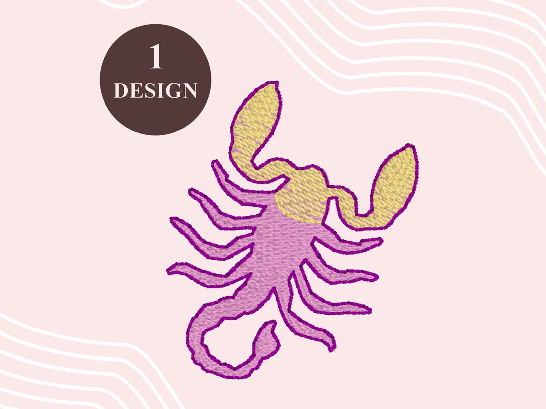 Scorpion Machine Embroidery | Machine Embroidery Designs | Multiple ...
