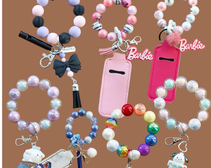 Accessories Handmade Cute Fashion Bubble Round Bead Keychains - Etsy