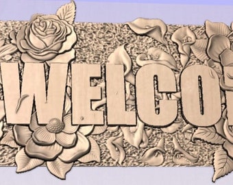 3d Welcome Sign Stl - Etsy