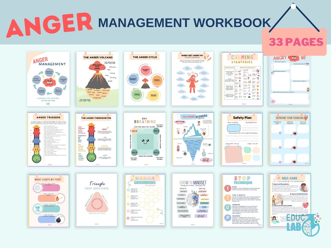 Anger Management Workbook for Kids and Teens, Calming Strategies ...