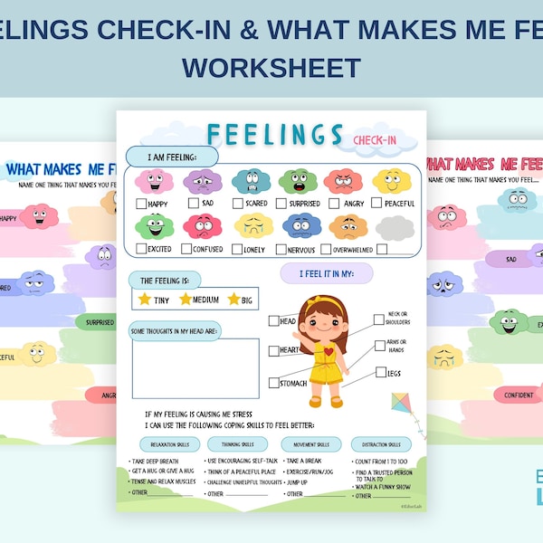 Feelings Chart - Etsy