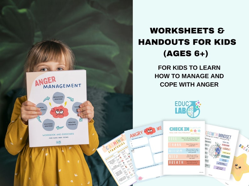 Anger Management Workbook for Kids and Teens, Calming Strategies ...