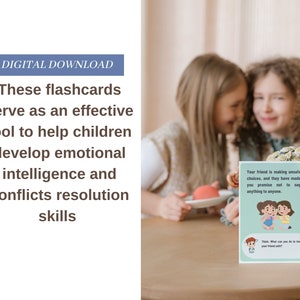 Conflict Resolution Flashcards for Kids, Social Skill Activity, Social ...
