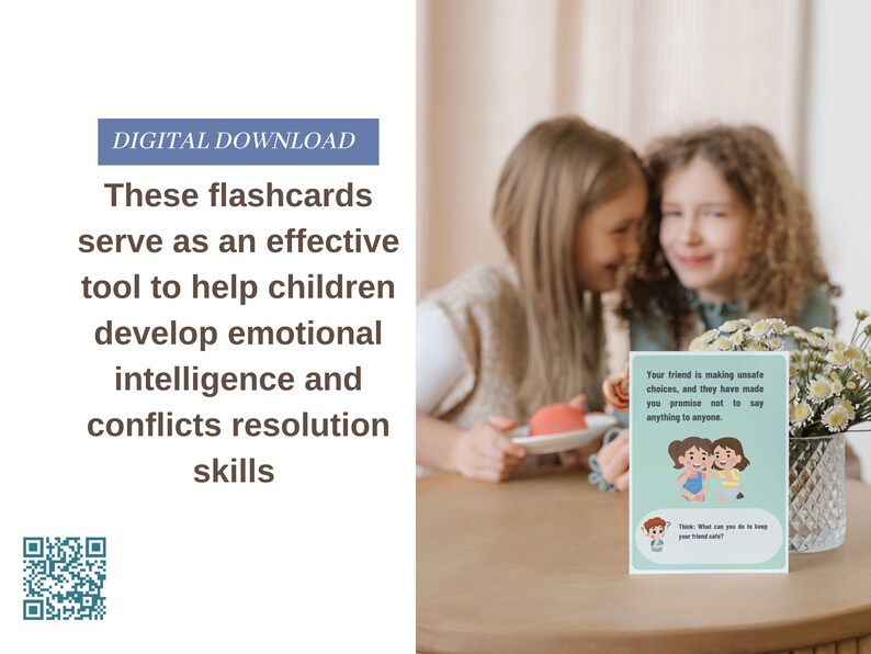 Conflict Resolution Flashcards for Kids, Social Skill Activity, Social ...