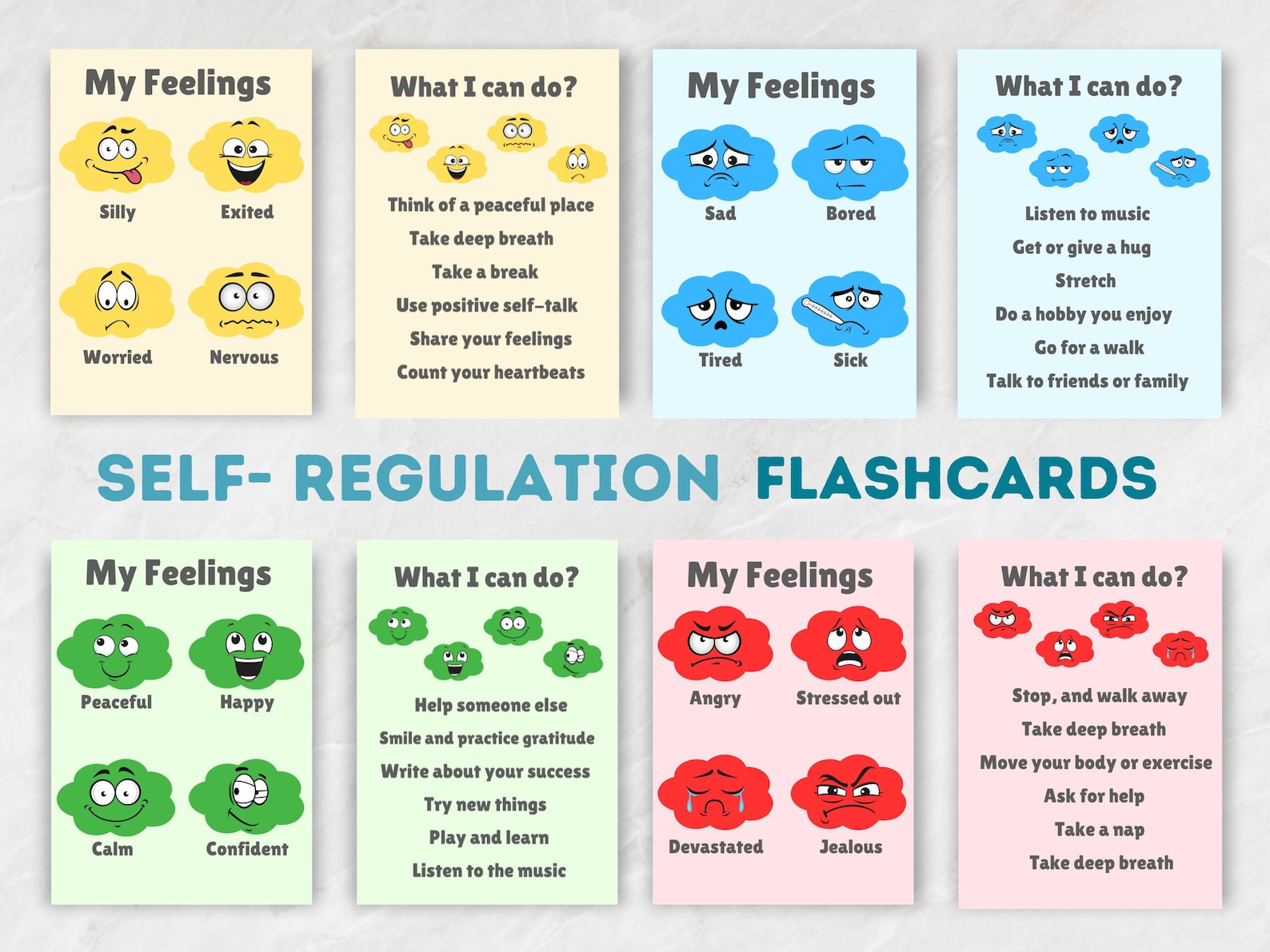 Self-regulation Flashcards. Coping Strategies. Social Emotional ...