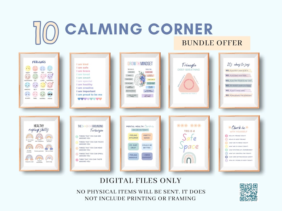 Calm Down Corner Kit. Montessori Playroom, Classroom Posters. Social ...
