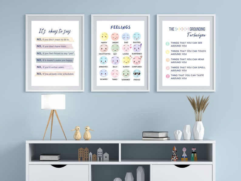 Calm Down Corner Kit. Montessori Playroom Classroom Posters. - Etsy