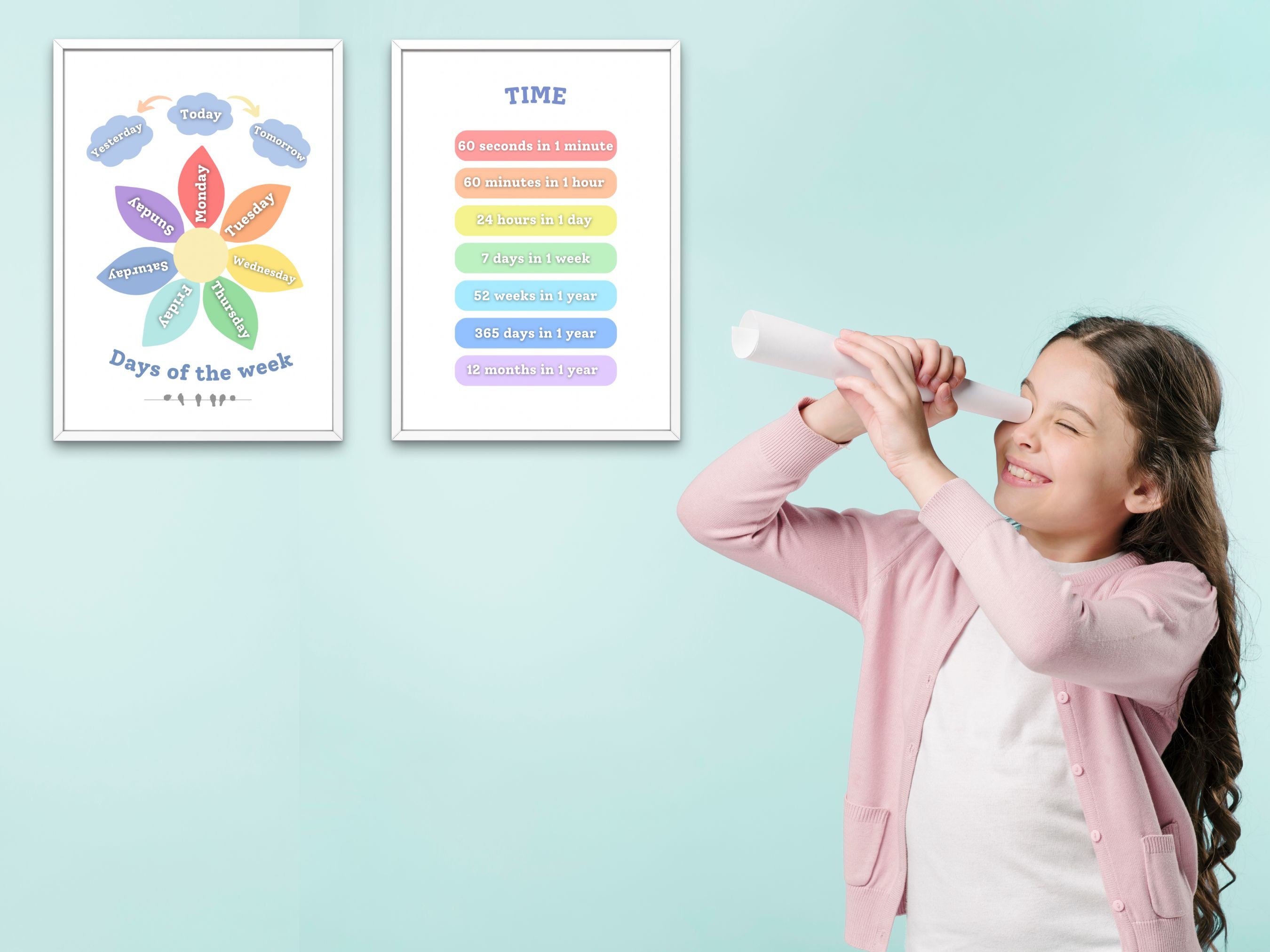 Set of 10 Educational Preschool Posters, Classroom, ABC Poster ...