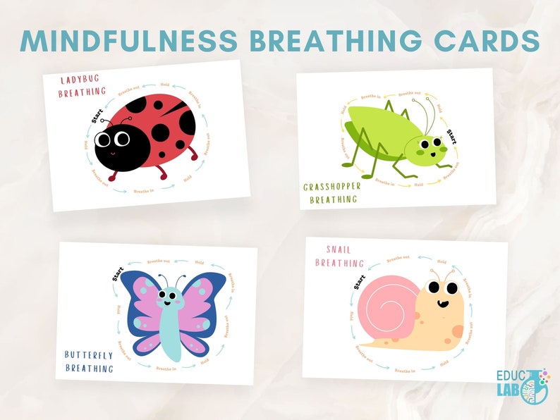 Bugs Mindful Breathing Activities for Kids: Techniques for Calming ...