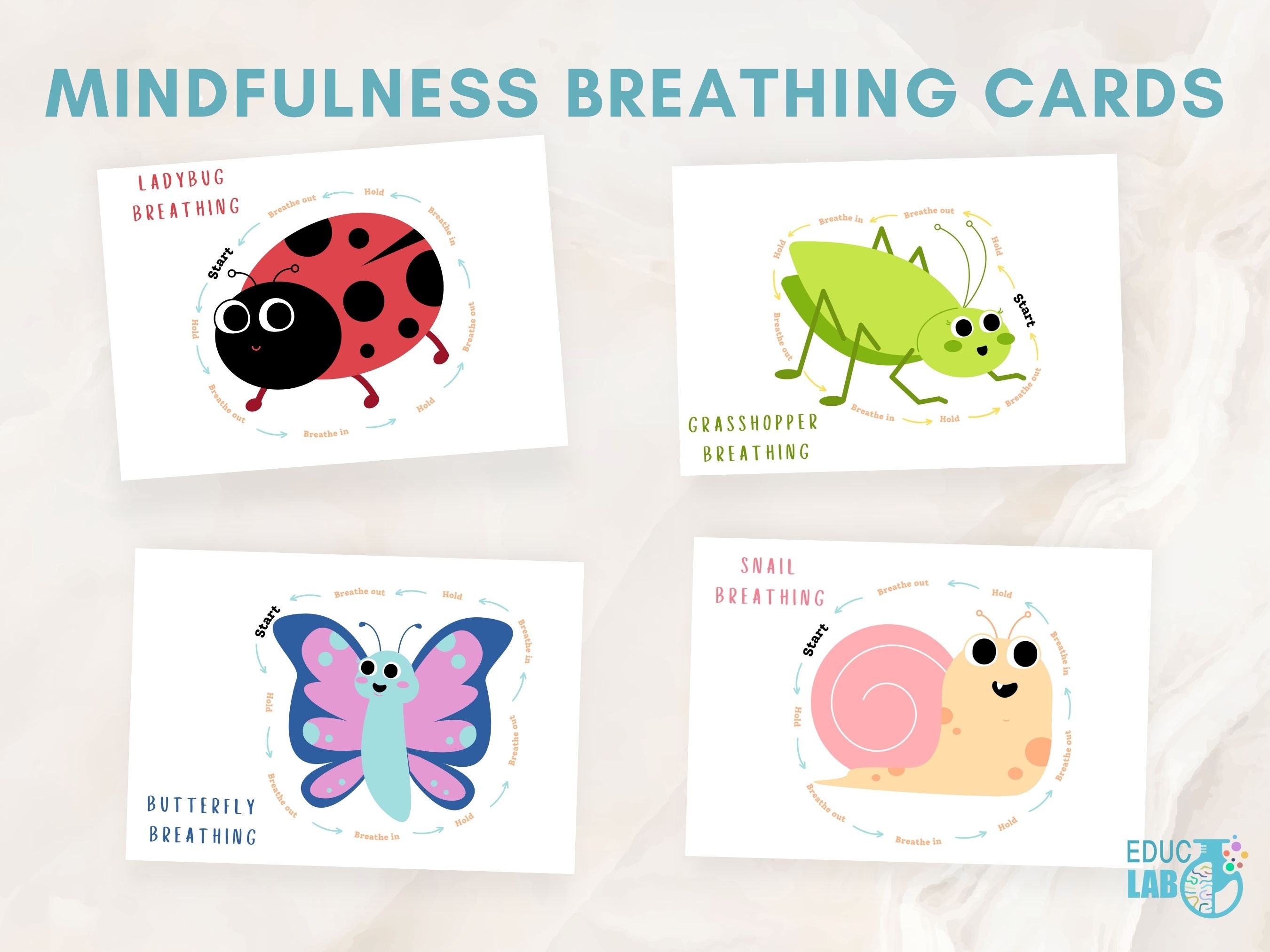 Bugs Mindful Breathing Activities for Kids: Techniques for Calming ...
