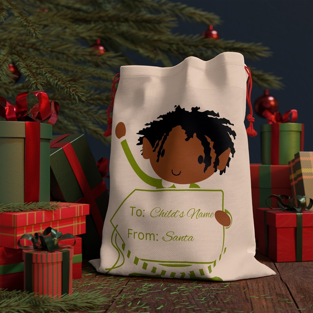 Personalized Santa Sack Bag for Presents Linen Santa Bag - Etsy