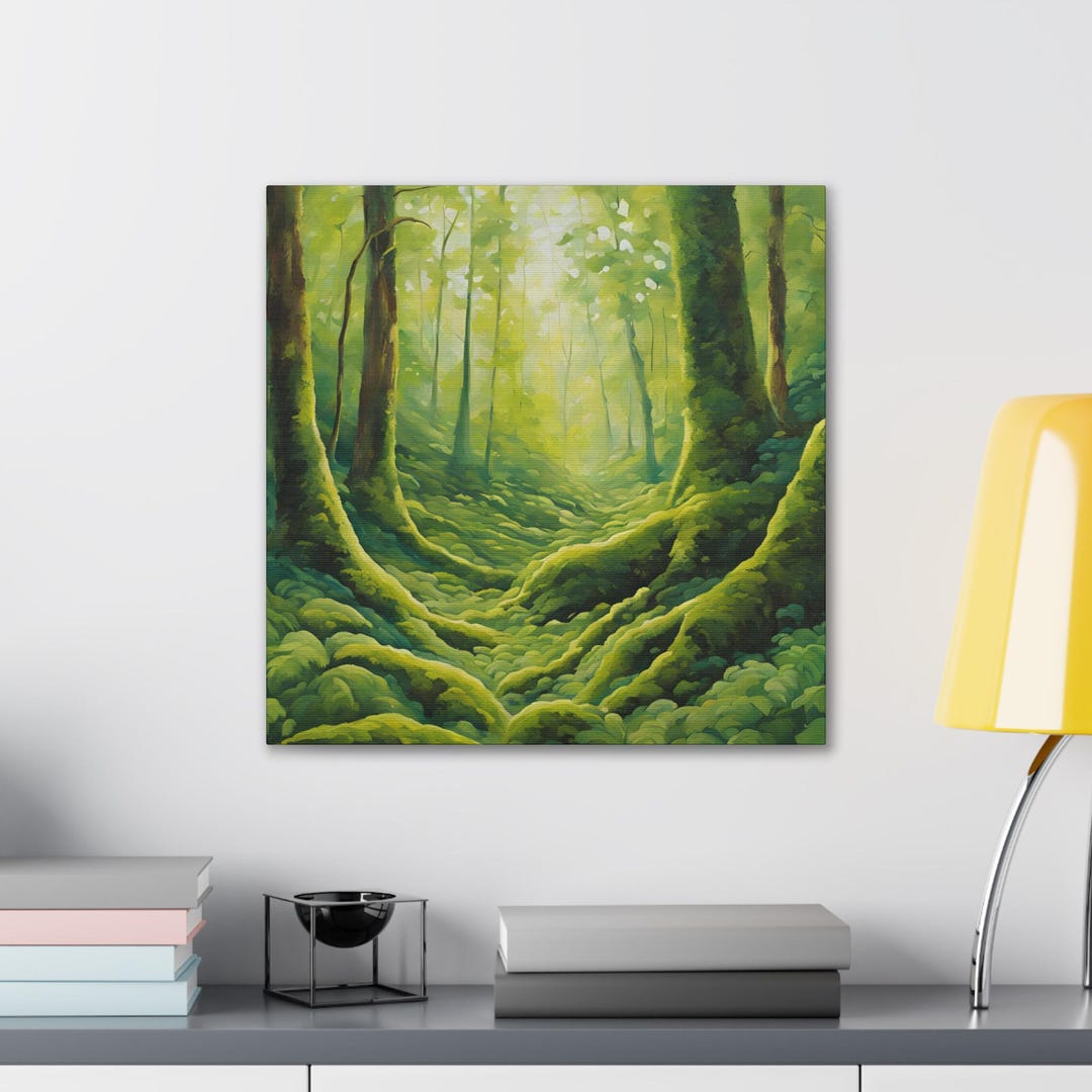 Moss Wall Art, Moss Custom Canva, Forest Moss Canva, Moss Wall Art ...