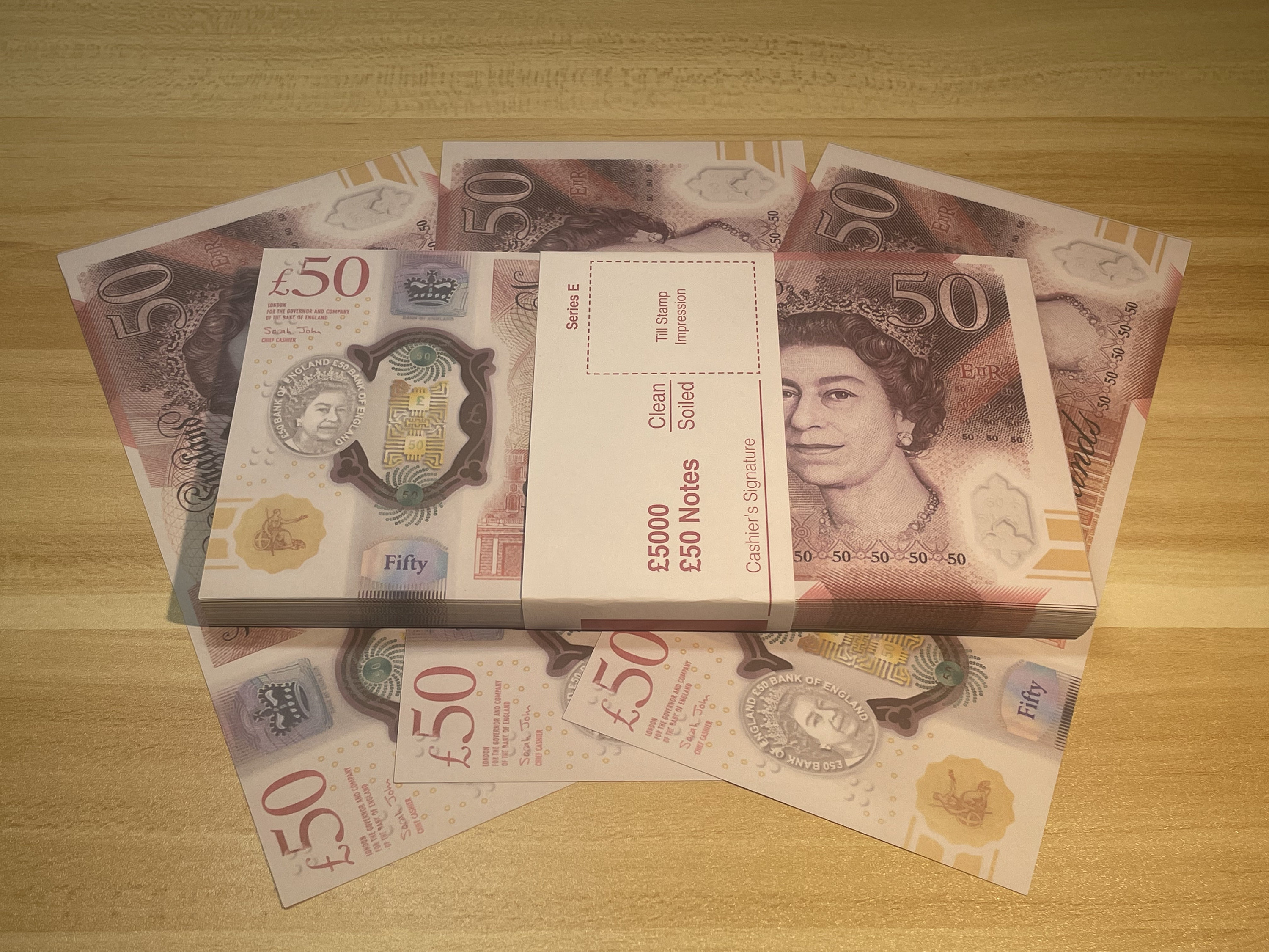 Prop Fake Money 50 GBP X 100 Bank Notes New Edition - Etsy UK