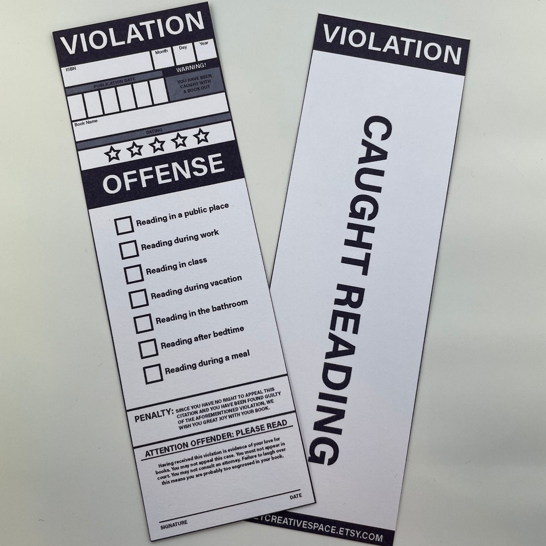 Caught Reading Bookmark | Book Rating Bookmarks | Star Rating | Book ...