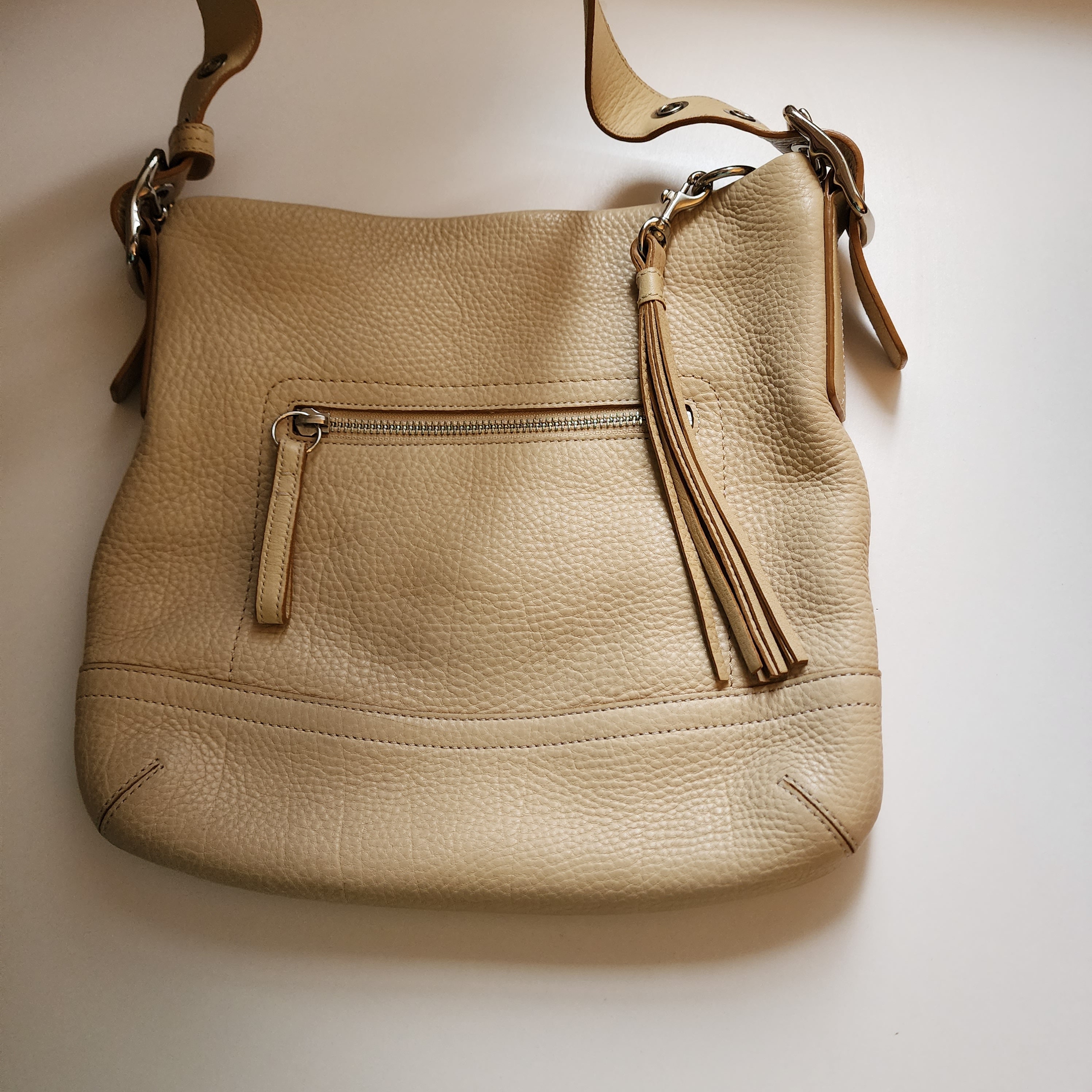 Coach Sand french Vanilla legacy Soft Slim Pebbled Duffle Leather ...