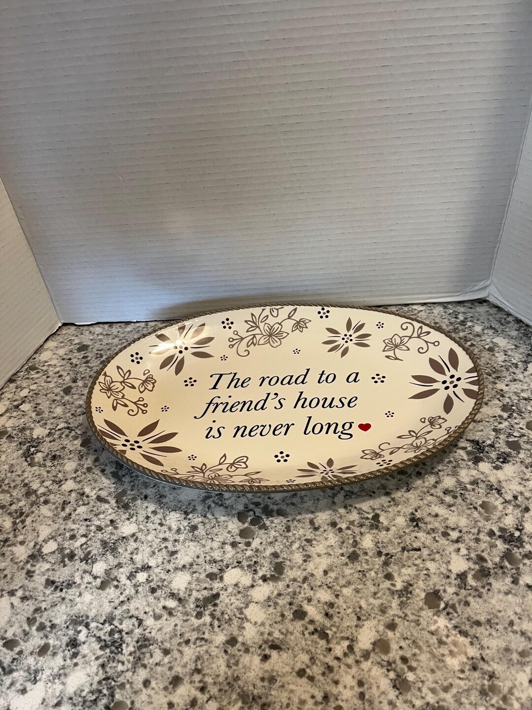 Temptations Serving Platter “the Road to a Friend’s House is Never Long ...