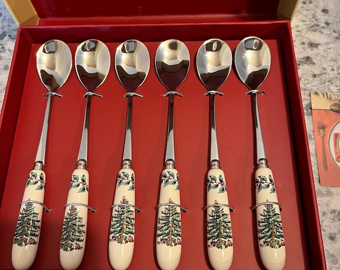 Spode Christmas Tree Tea Spoons Set of 6 New in Box - Etsy