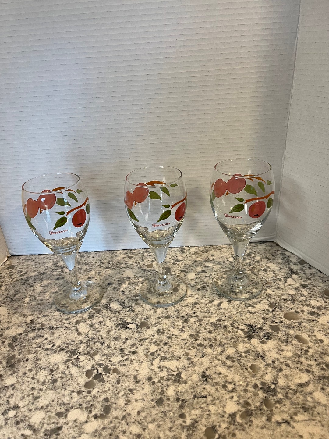 Franciscan Ware Apple Water Goblets Set of 3 - Etsy