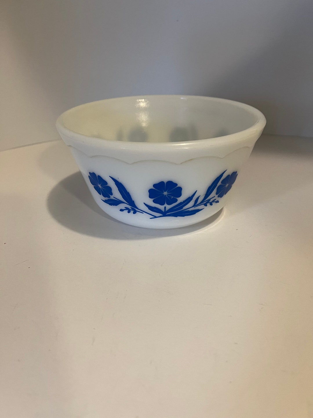 Hazel Atlas Blue Cornflower Mixing Bowl Vintage - Etsy
