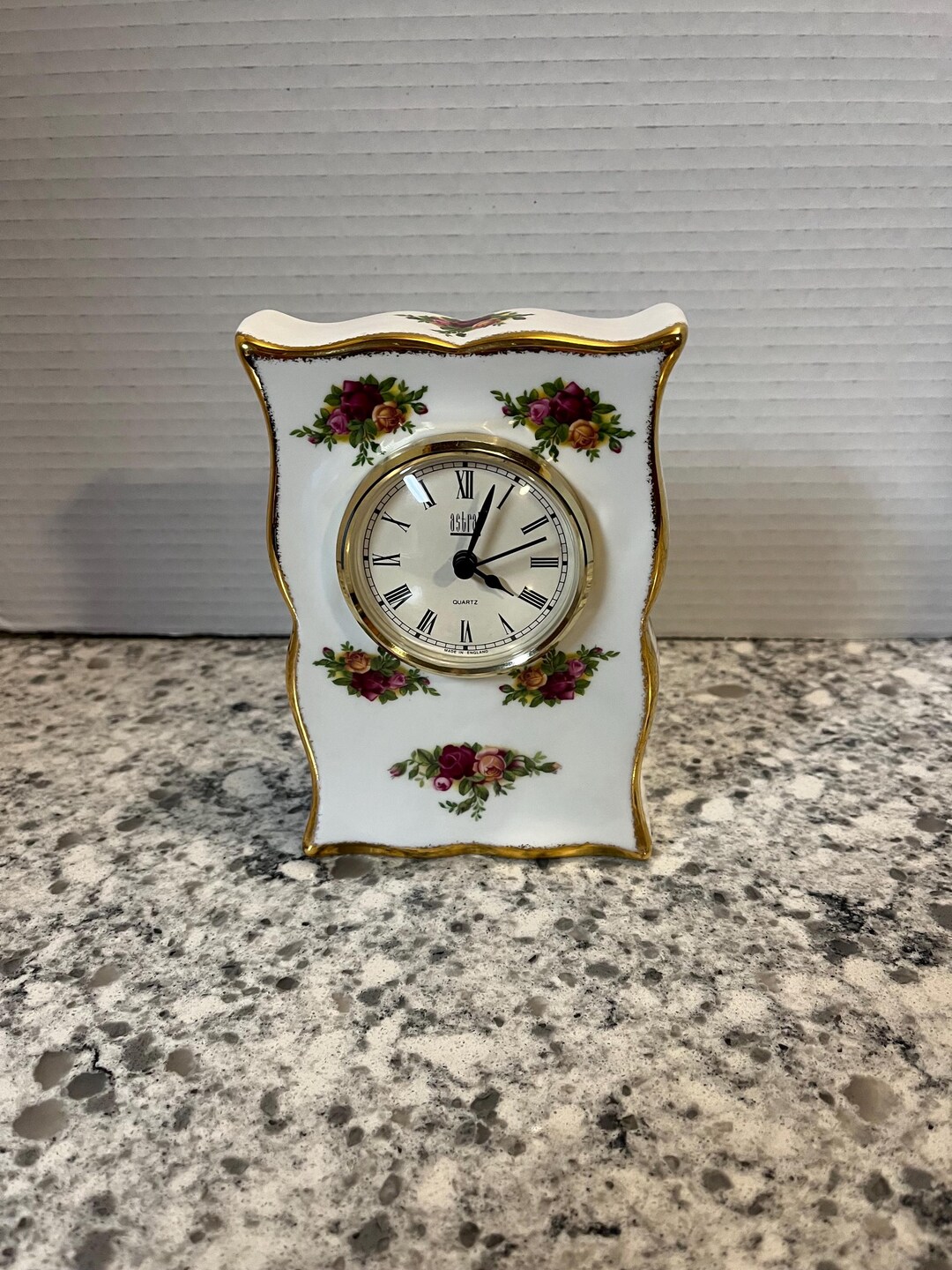 Royal Albert Old Country Roses Quartz Mantle Clock - Etsy