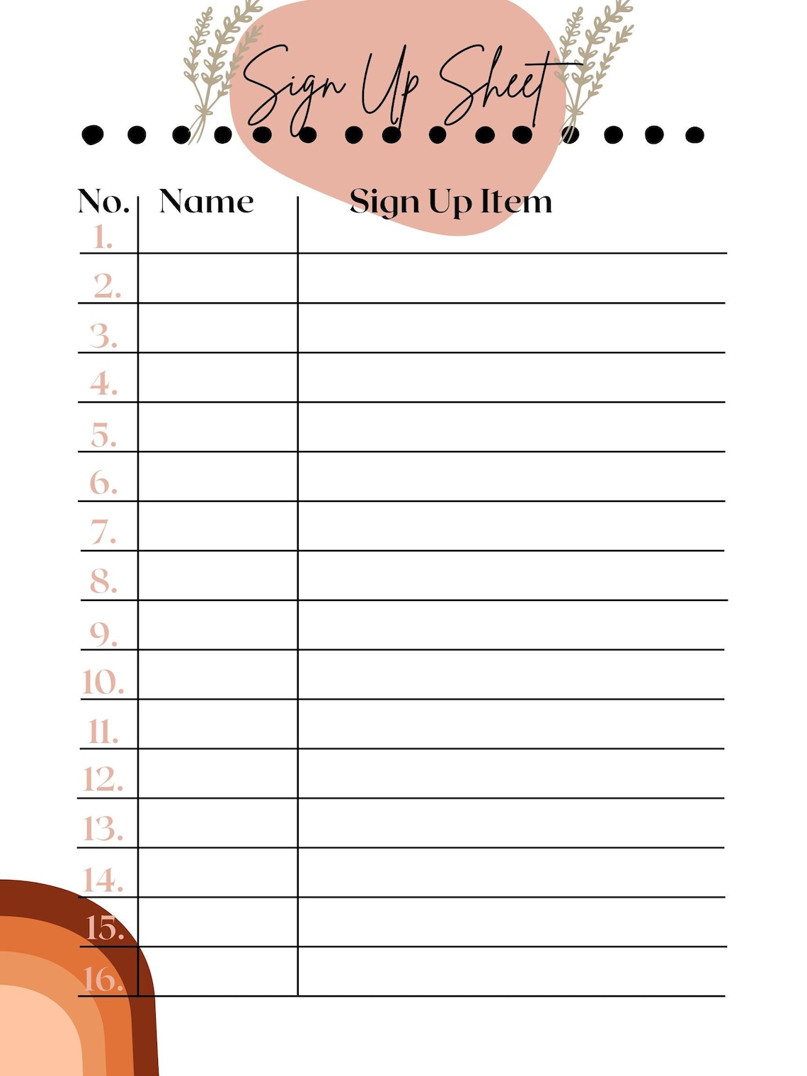 Sign up Sheet Teachers/office/party/staff/digital Print/snack Sign Up ...