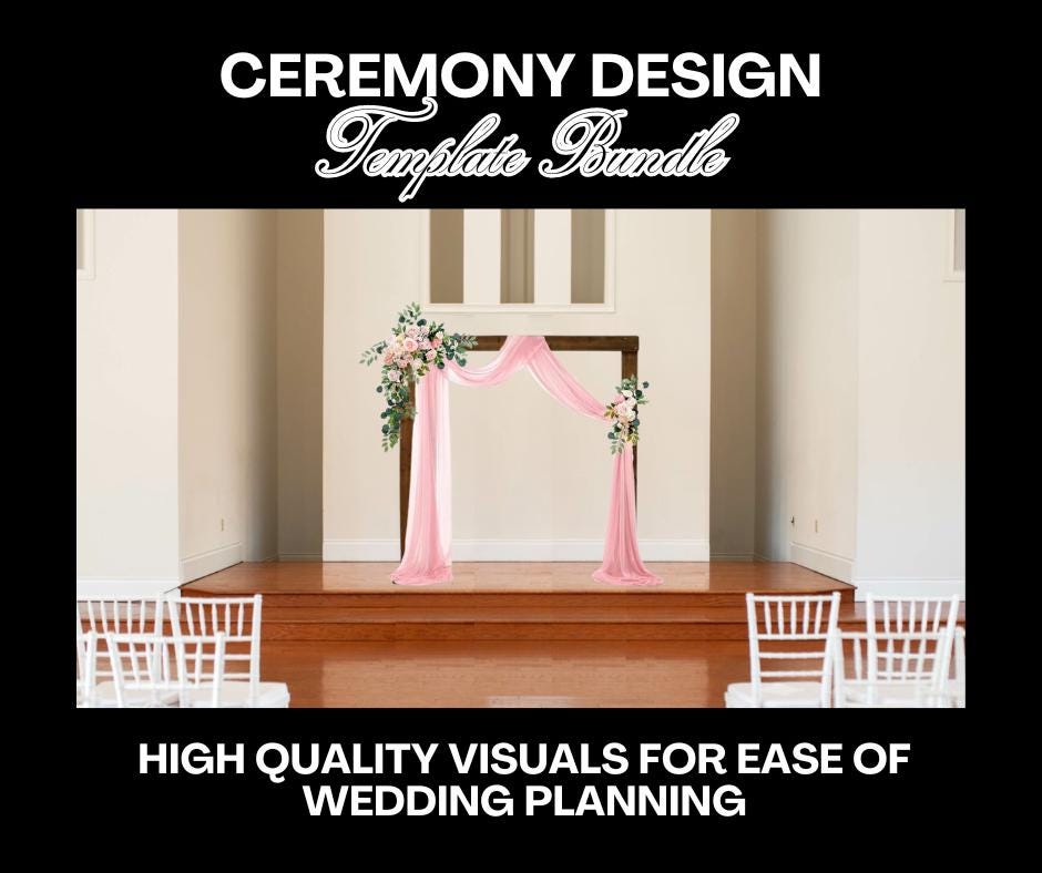 Wedding Ceremony Visual Mockup | Ceremony Design Template Bundle ...