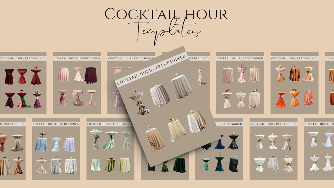 Wedding Design Visual Templates | Cocktail Hour Design Templates | for ...