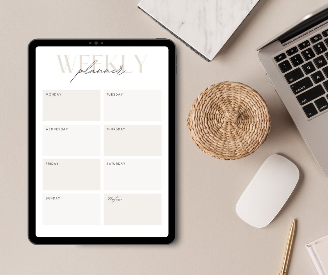 Weekly Planner Printable, Planning Sheet, Weekly Planner, Digital ...