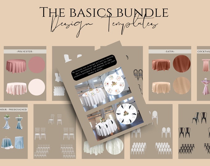 Wedding Design Tool | the Basics Bundle | Canva Template for Wedding ...