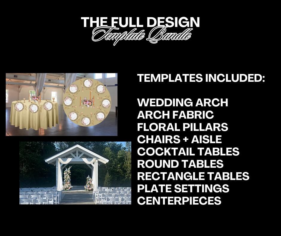 The Full Wedding Design Template Bundle, Canva Wedding Design Templates ...